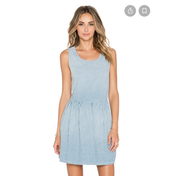 Current/Elliott | Dresses | Currentelliott Blue White Checkered Dress ...